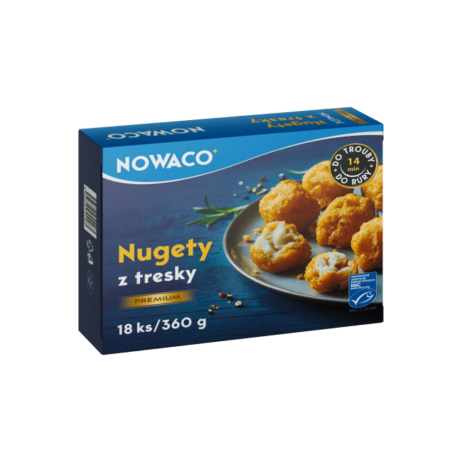 Rybí nugety z aljašské tresky 360 g – Nowaco
